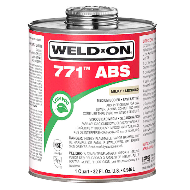Weld-On® 773™ ABS Cement - Black, Fast-Set DWV | Weld-On Adhesives, Inc.